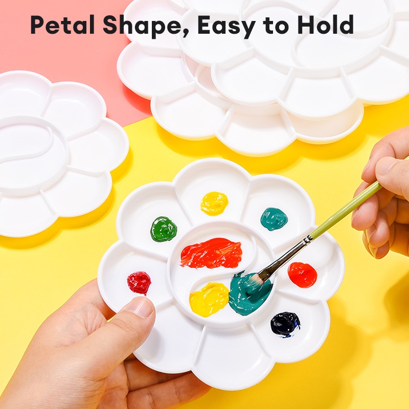 Deli Painting Palette Color 10 Grids Plastic Palette For Acrylic Oil ...