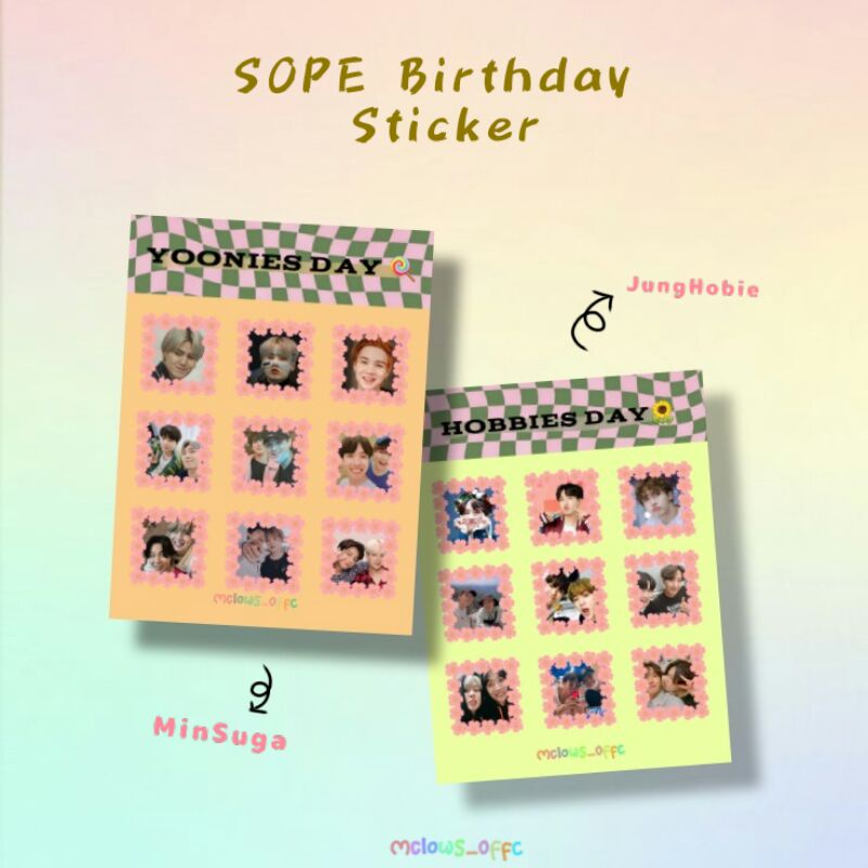 Bts SOPE BIRTHDAY EVENT STICKER by @mclows_offc | Shopee Philippines