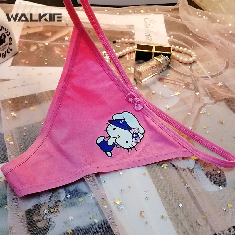 Walkie Hello Kitty Womens Panties Summer Cotton Print Sports Swimming