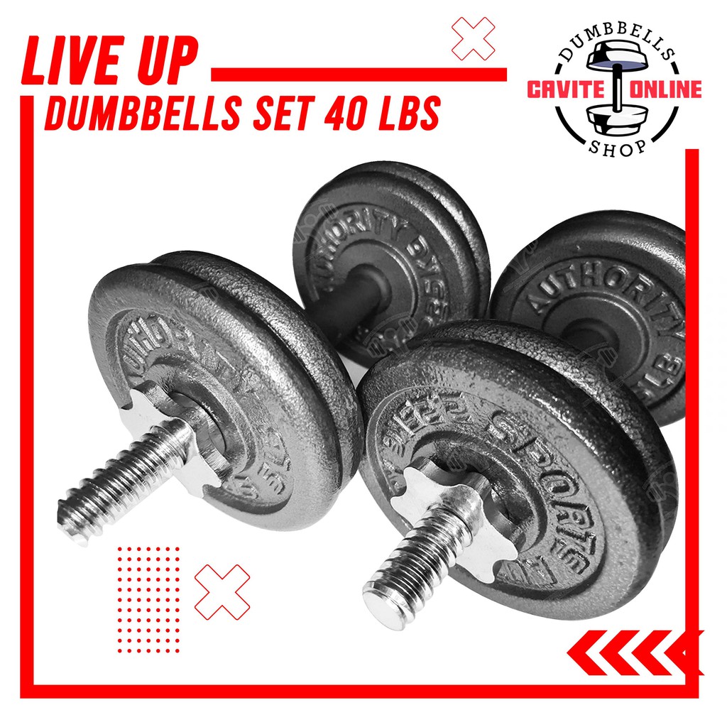 Dumbbell Barbell set 10/20/30/40/50 LBS Full Body Work Out Home Gym ...