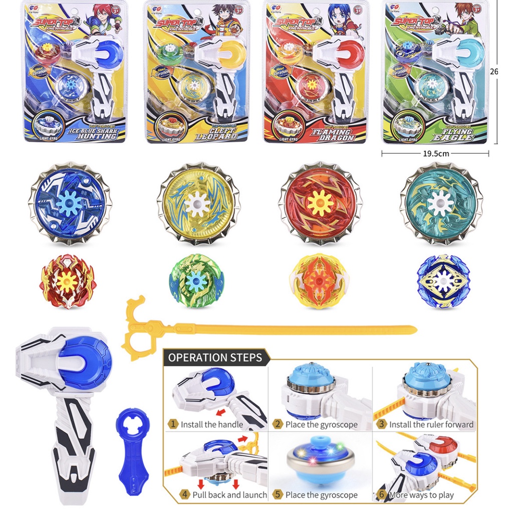 COD Beyblade Burst with string launcher with handle AND 2in1 SUPER TOP ...