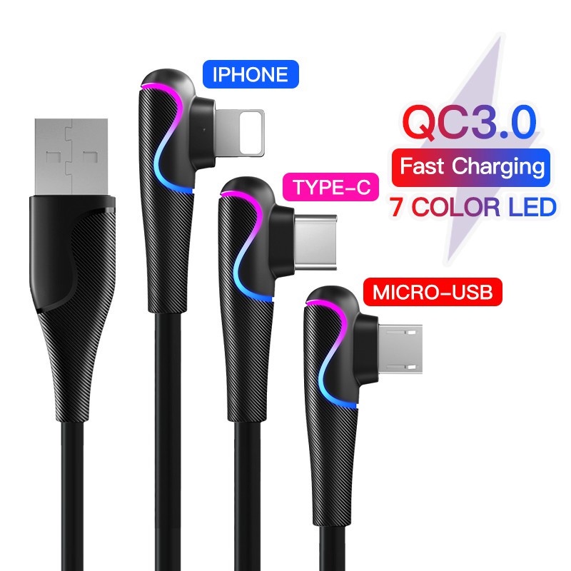 Fast Charger Smart Auto Disconnect Cable with Colorful Breathing Light ...