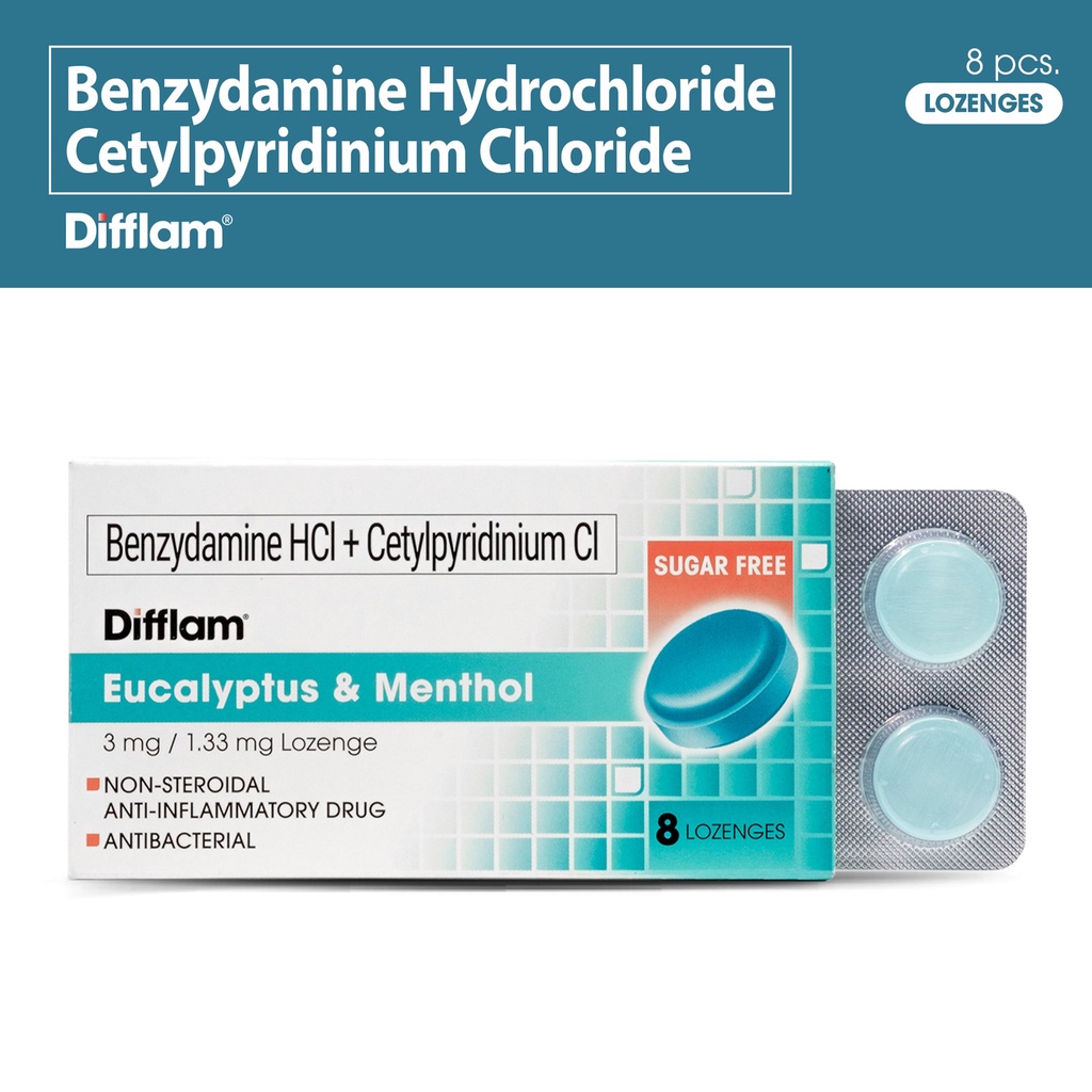 DIFFLAM Eucalyptus And Menthol Lozenge 8s | Shopee Philippines