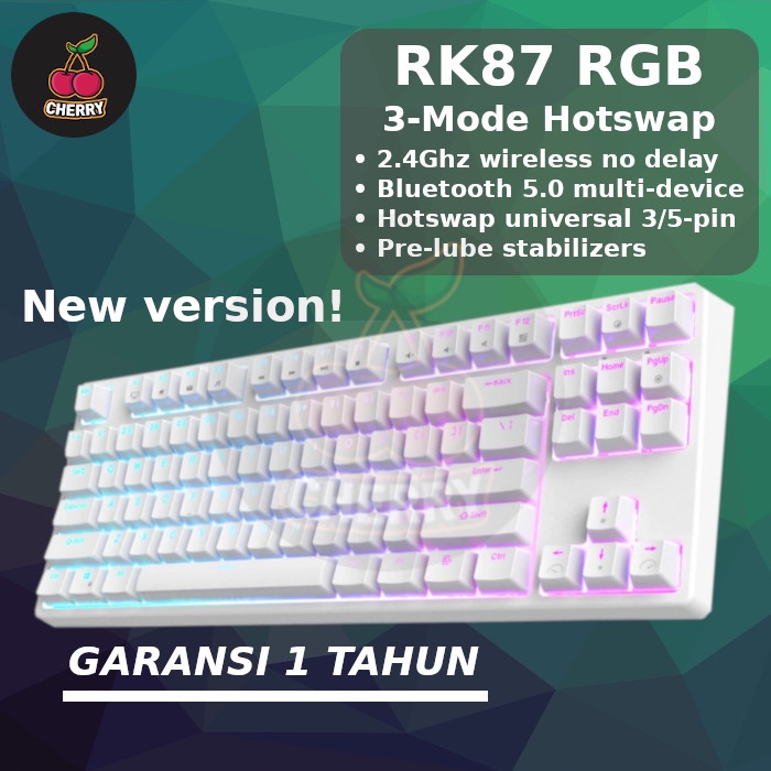 Royal Kludge RK87/RK987 RGB 3-mode Hotswap Wireless Bluetooth ...