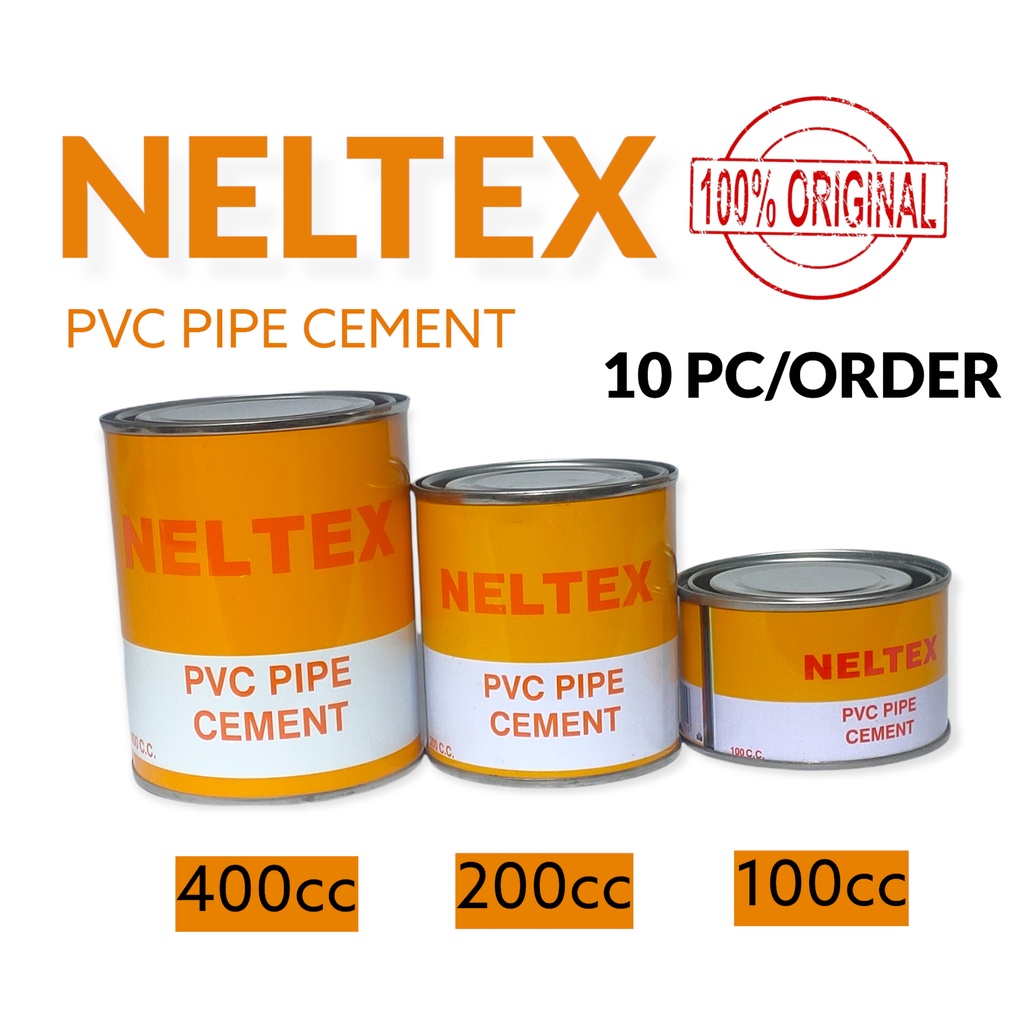 NELTEX PVC PIPE CEMENT (100, 200, 400cc) 10PCS/Order | Shopee Philippines