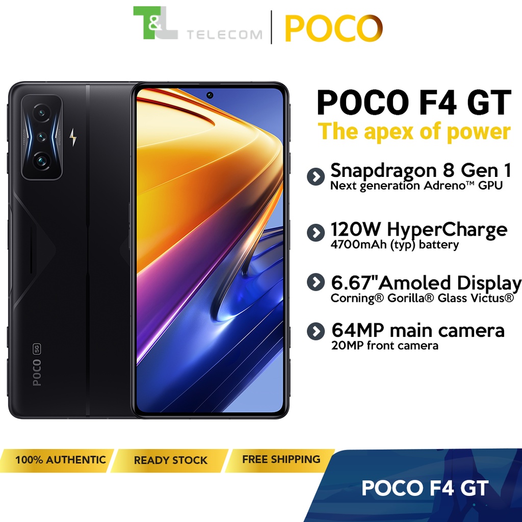 POCO F4 GT 8GB+128GB | 12GB+256GB Dual SIM 5G - Global Version | Snapdragon 8 Gen 1 | Smart 120W ...