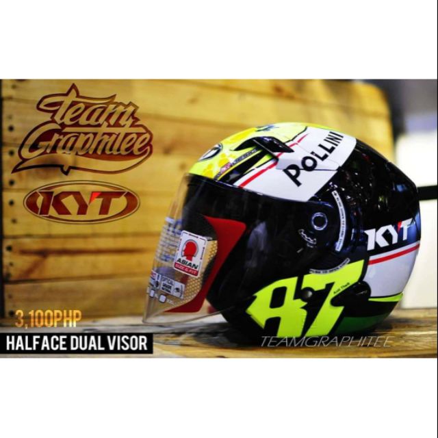 KYT VENOM LUCA MARCONI REPLICA Half Face and dual visor Helmet | Shopee Philippines