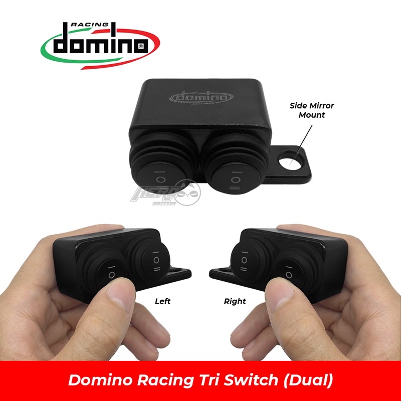 Domino Dual 3-Way Switch Universal Side Mirror Mount Plug & Play Made ...