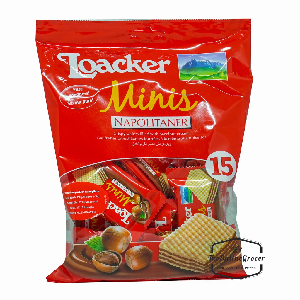 Napol Mini Loacker 15x10g - Hazelnut Flavor Mini Loacker Wafer | Shopee ...