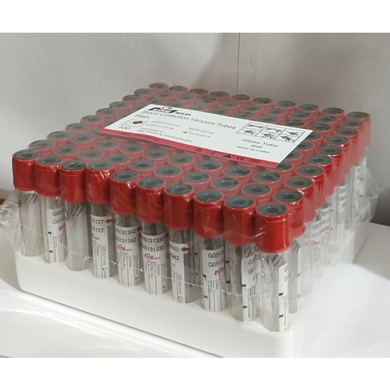 RED TOP PLAIN COLLECTION TUBE 2ML/3ML/4ML/5ML | Shopee Philippines