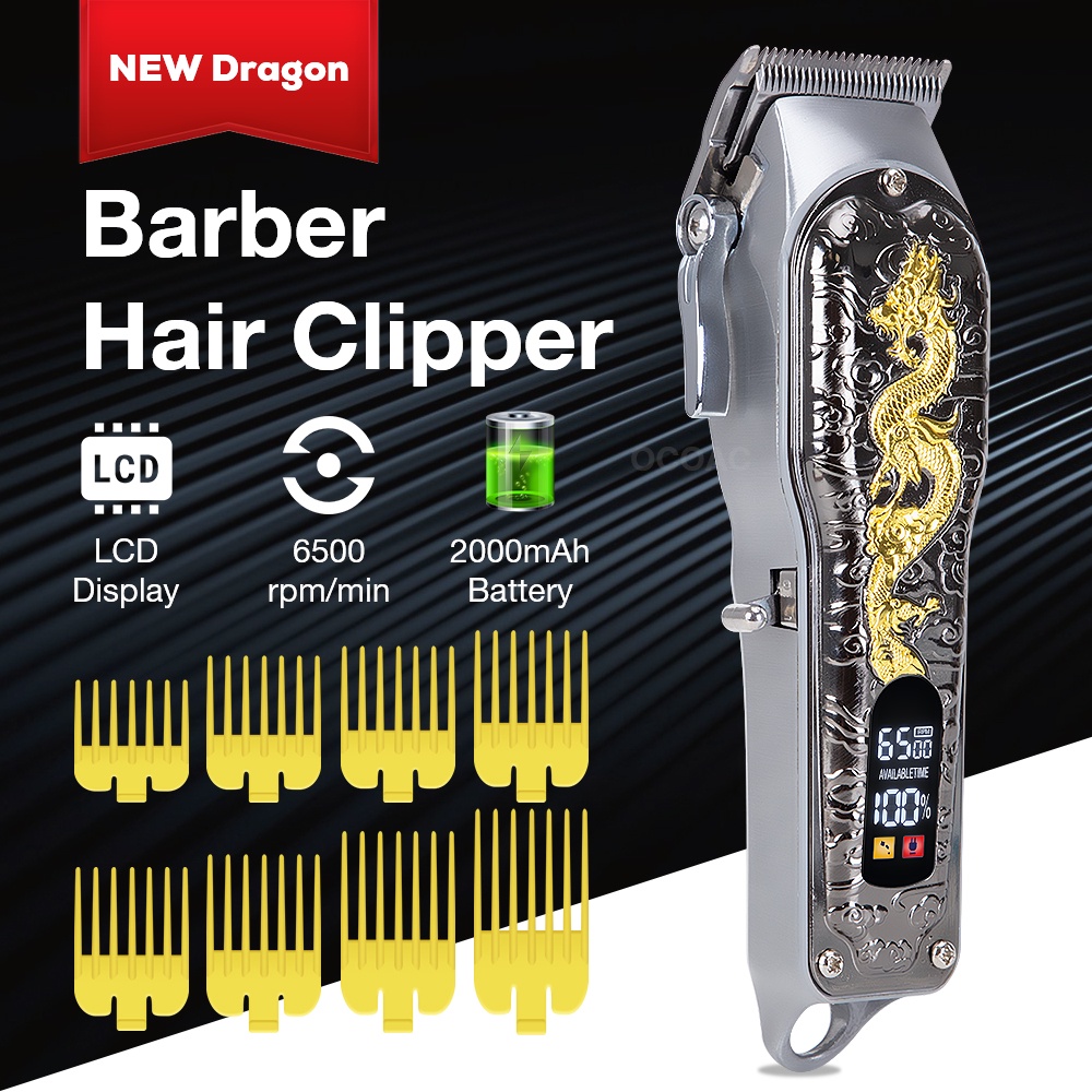 2022 New Hair Clipper Baber Professional Trimmer for Men Dragon ...