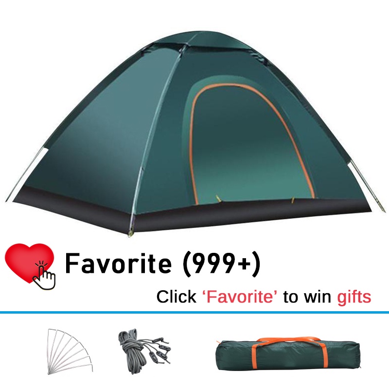 3-4 Persons tent for camping tent waterproof Anti-UV Outdoor Foldable ...