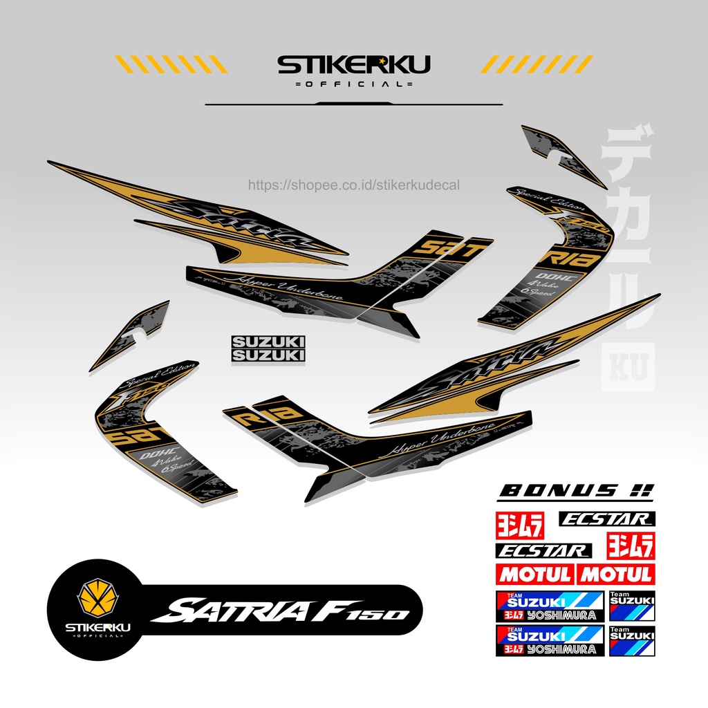 Decal / RAIDER 150 NEWBREED / SE / SATRIA FU 150 / BARONG / STRIPING ...