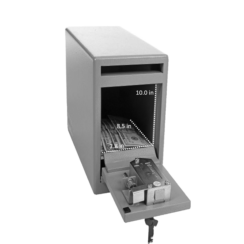 SENTRY SAFE UC-039K Under Counter Small Cash Depository Vault with Drop ...
