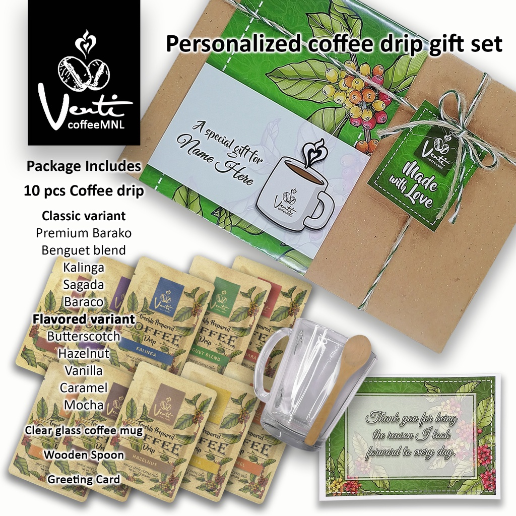 Personalized Coffee drip gift set bundle / GIFT BOX VenticoffeeMNL ...