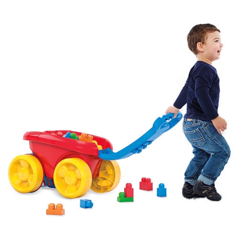 Wagon Car With Building Blocks Mega Bloks First Builders Block Scooping ...