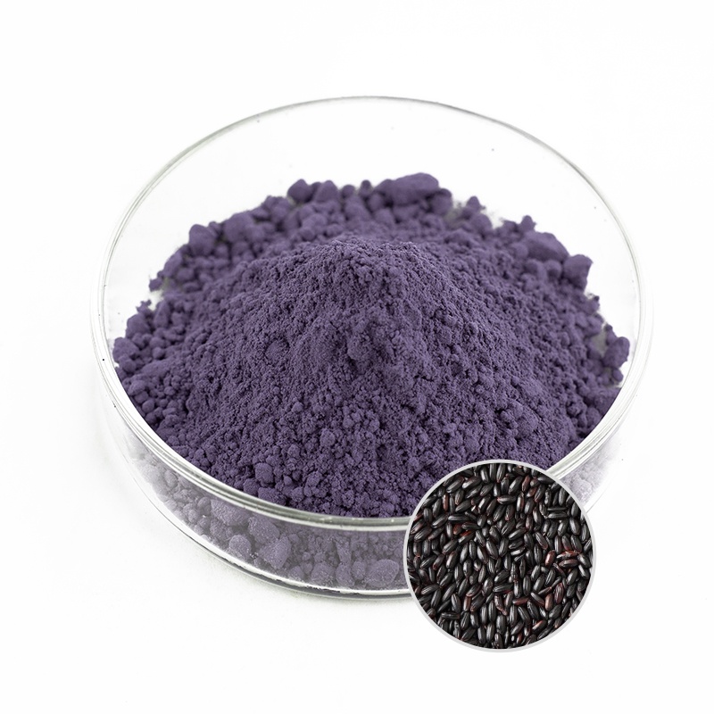 Factory supply best quality black rice extract black rice powder ...
