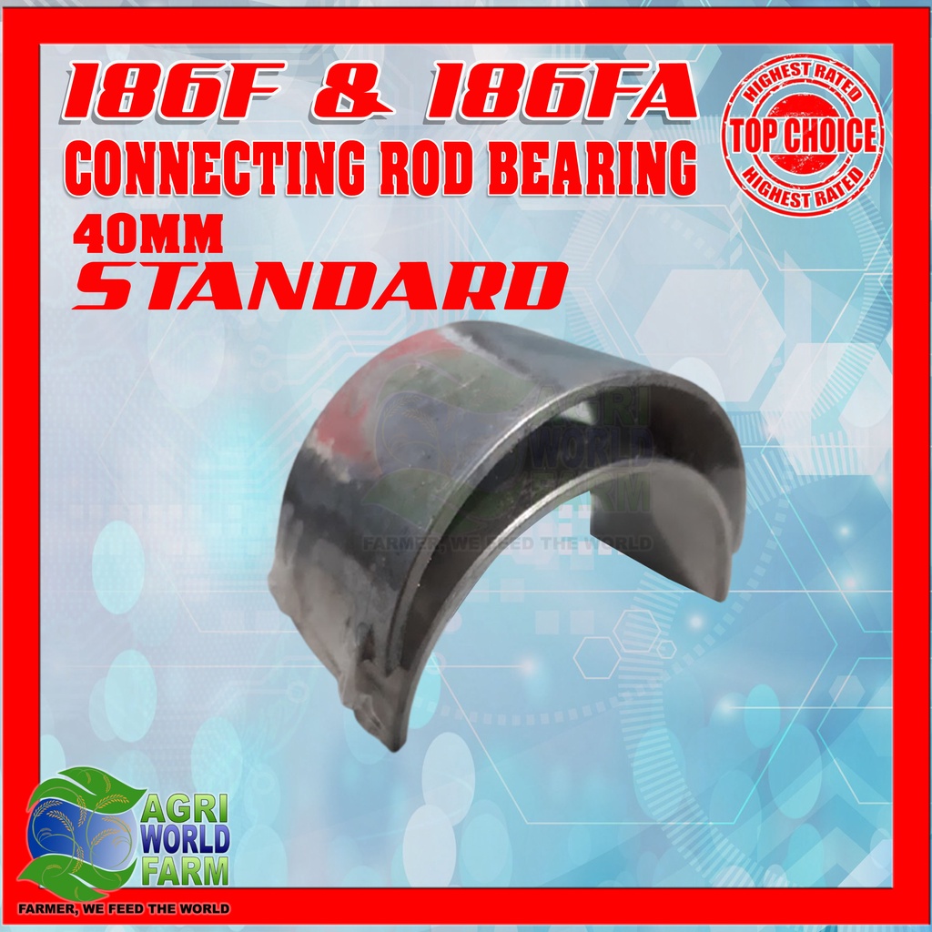 Connecting Rod Bearing STD for 186F / 186FA 10HP Air-Cooled Diesel ...