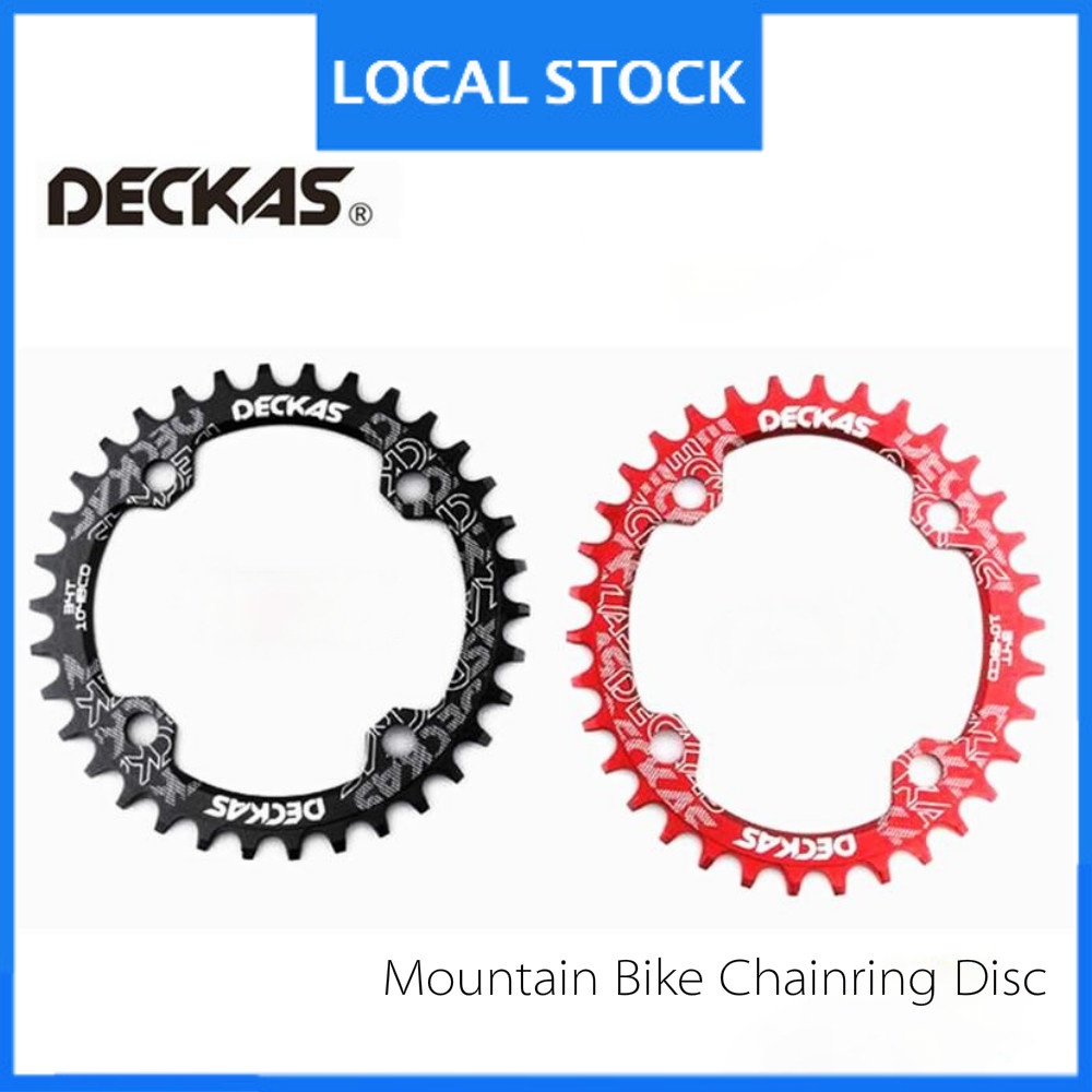 DECKAS Mountain Bike Chainring Disc Oval Disc 104bcd Positive and ...