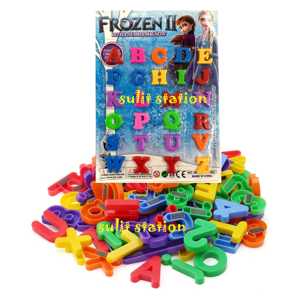 FROZEN ELSA ANNA EDUCATIONAL ABC LEARNING SMART COLORFUL FUN MAGNETIC ...