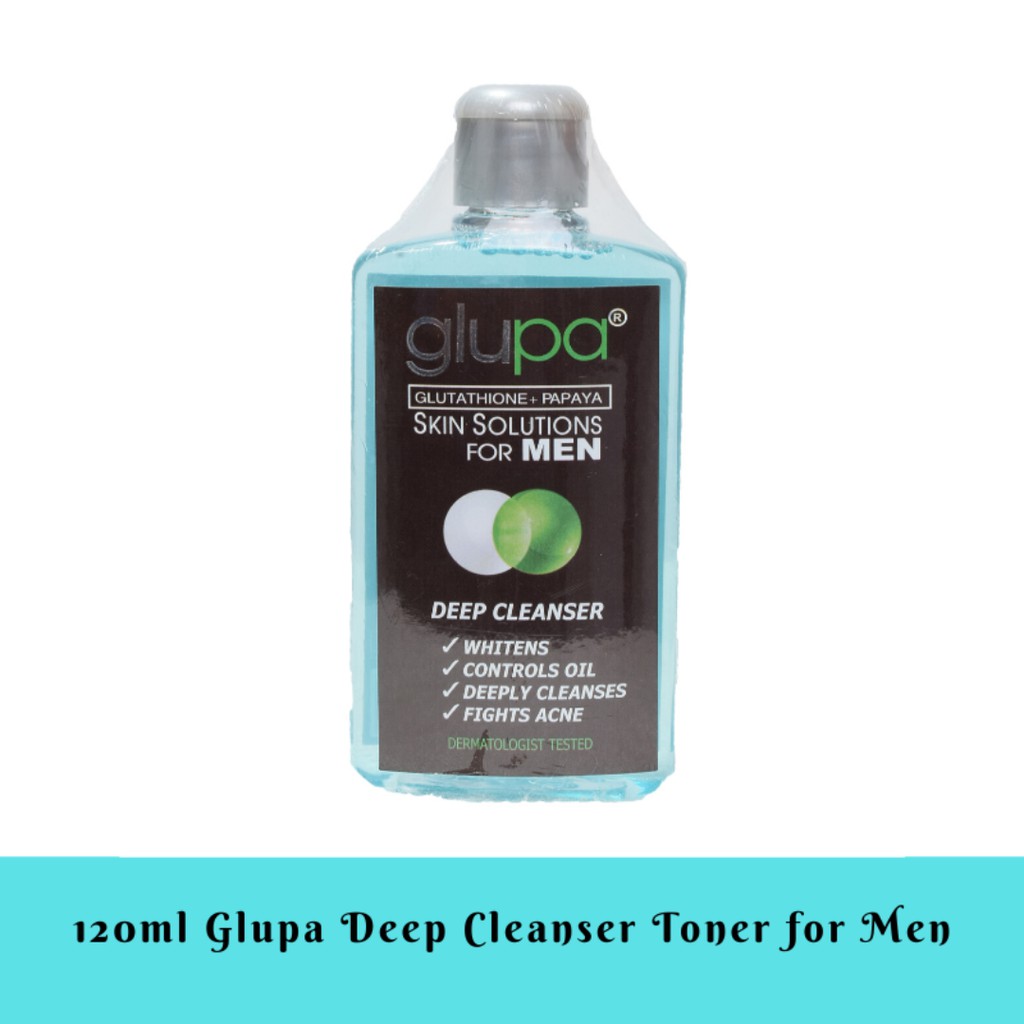 GLUPA Skin Solutions for Men Deep Cleanser 120ml with FREE 30g Glupa ...