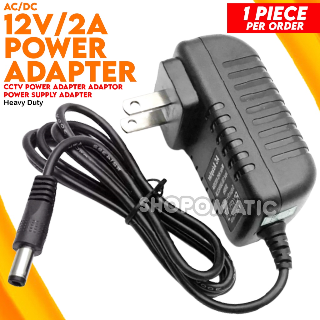 AC to DC 12V 2A Power Adapter Heavy Duty | Shopee Philippines