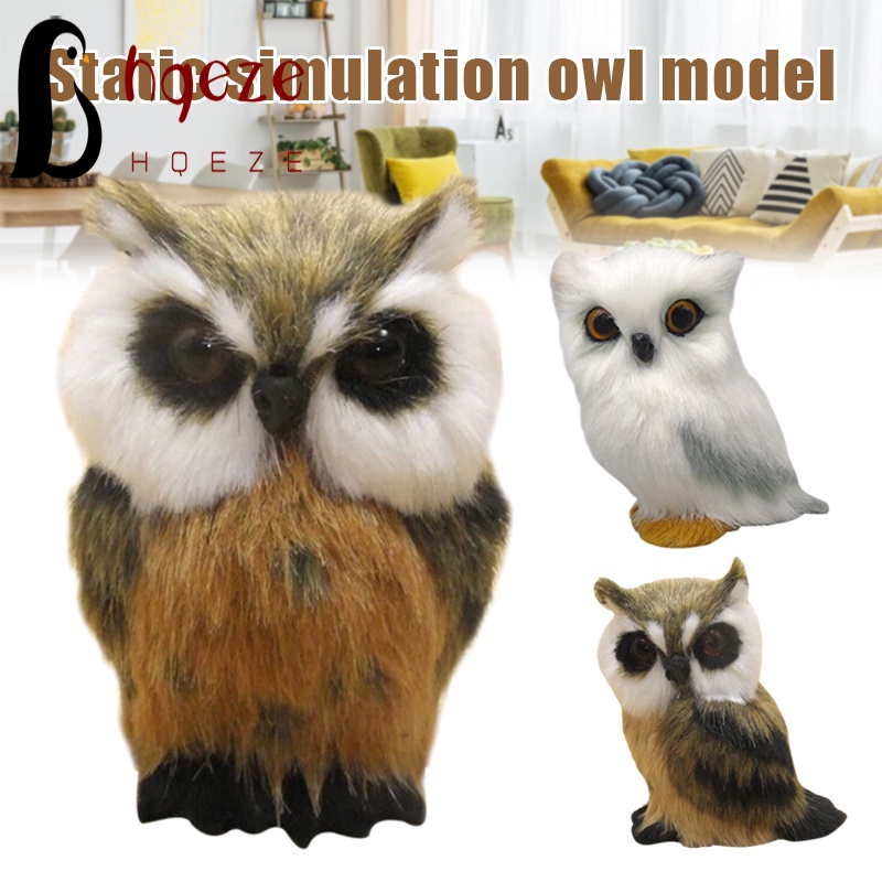 Realistic Baby Owl Simulation Owl Doll Toy Photography Props Household ...