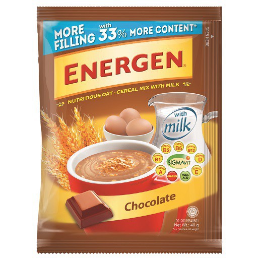 ENERGEN CEREAL DRINK CHOCOLATE 40G | Shopee Philippines