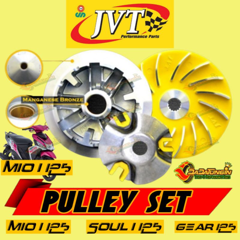 JVT PULLEY SET WITH BACKPLATE AND SLIDER PIECE INCLUDED Yamaha Mio I125/Mio Soul i125/Mio ...