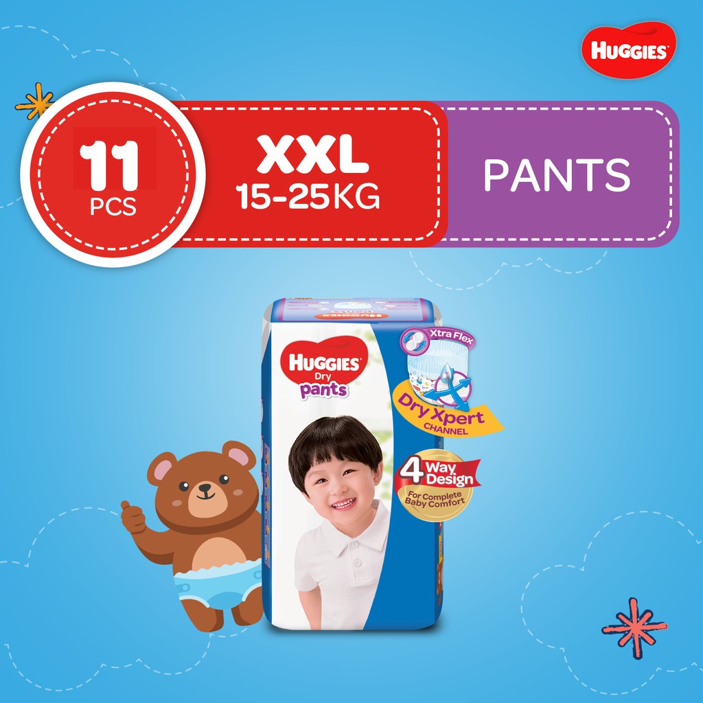 Huggies Dry Pants XXL 11 pcs | Shopee Philippines
