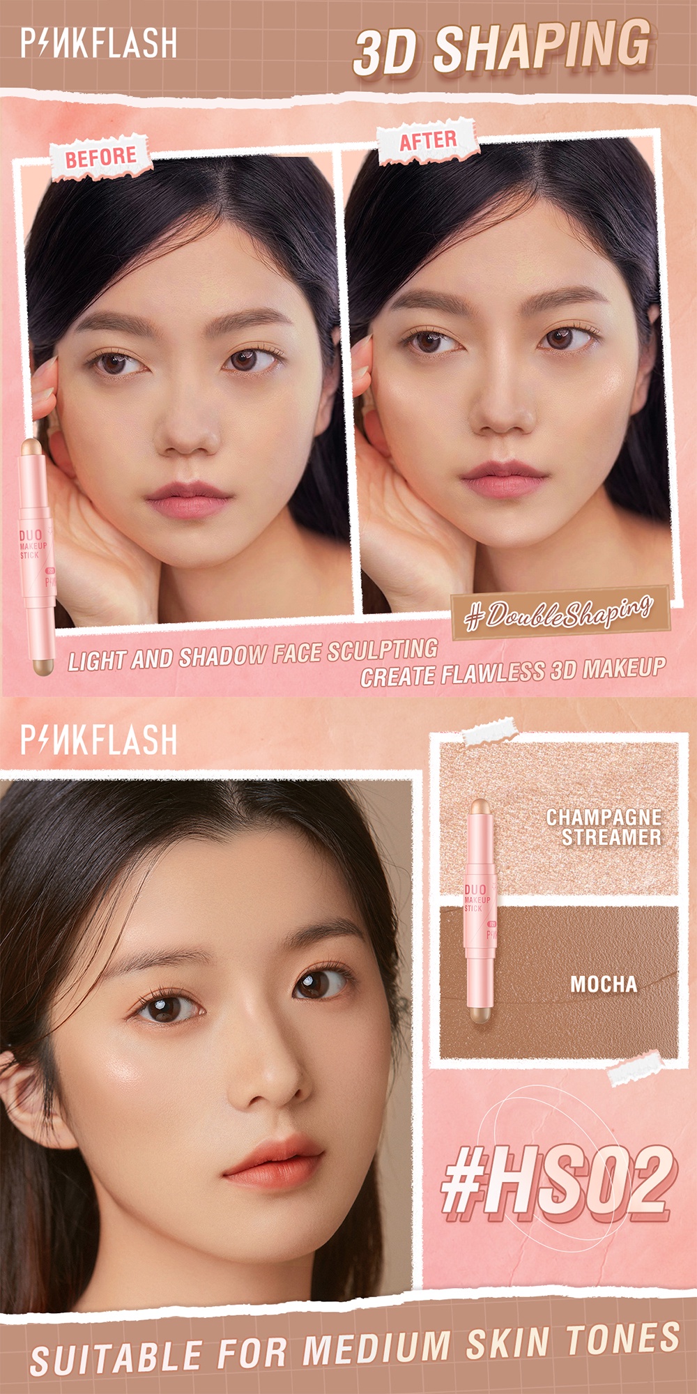 PINKFLASH Blush Highlighter Palette | Shopee Philippines