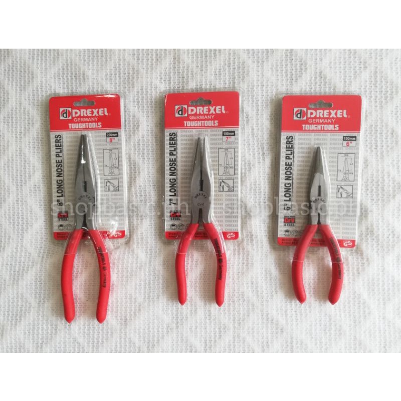 DREXEL Long Nose Pliers 6"/7"/8" | Shopee Philippines