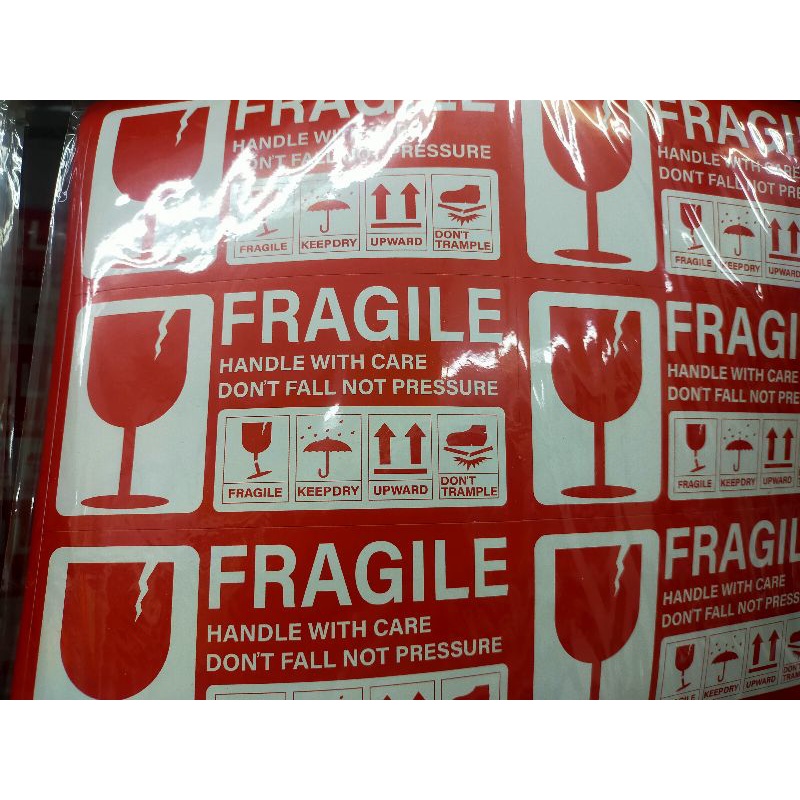 Fragile Sticker Label Sticker | Shopee Philippines