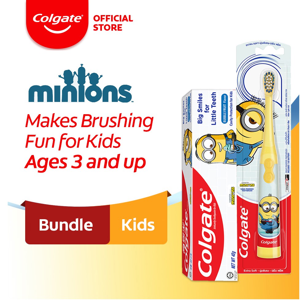 Colgate Sonic Minions Powerbrush with Toothpaste (Assorted) | Shopee ...