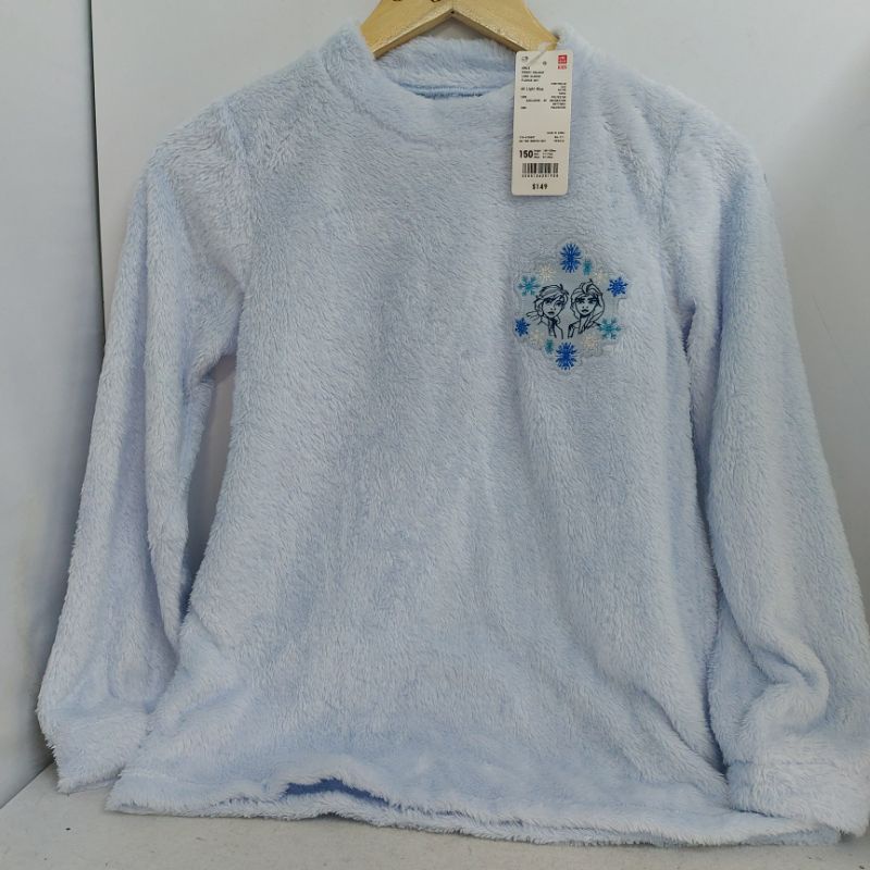 Uni x Disney Light Blue Long Sleeve Fleece Sweater Frozen 12 years ...