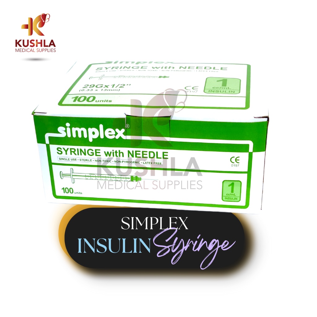 [1Box- Green] Simplex Insulin Syringe [G31 & G29] | Shopee Philippines
