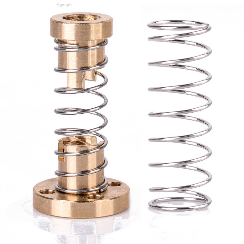 Tiger New Brass T8 Anti-Backlash Spring Loaded Nut Set for 8mm Threaded ...