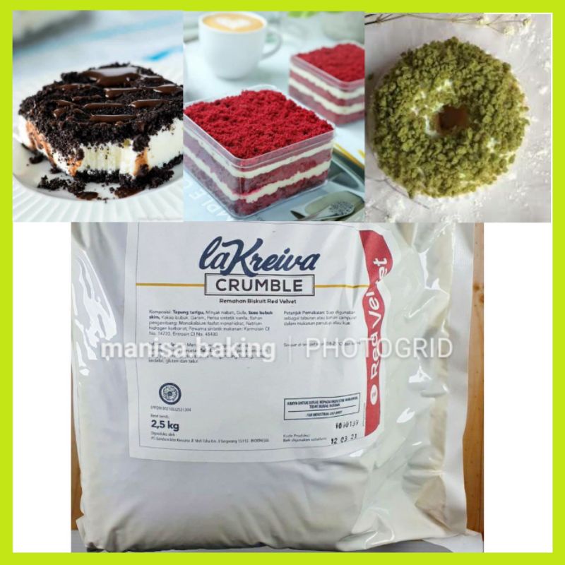 La KREIVA CRUMBLE 1kg REPACK COOKIES CRUMBLE TOPPING Donut CRUMB ...