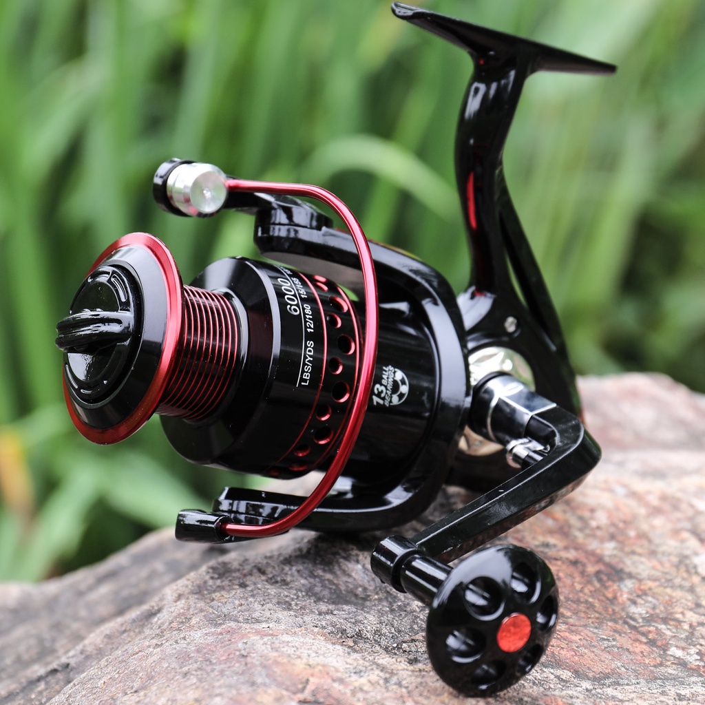 Spinning Fishing Reel Metal Spool 13BB 5.2:1 Gear Ratio Double Spool ...