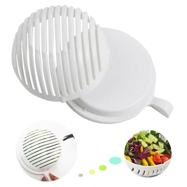Salad Cutter Bowl Easy Salad Fruit Vegetable Washer And Cutter / slicer ...