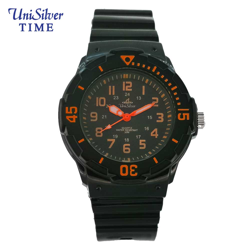 UniSilver TIME Women's Black Analog Rubber Watch KW3909-2108 | Shopee ...