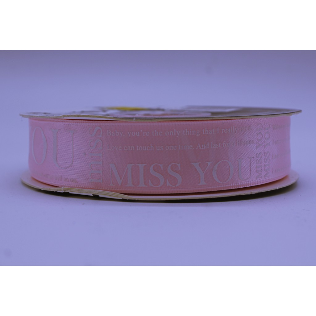RIBBON ROLL 2.5CM X 50Y (I MISS YOU) | Shopee Philippines