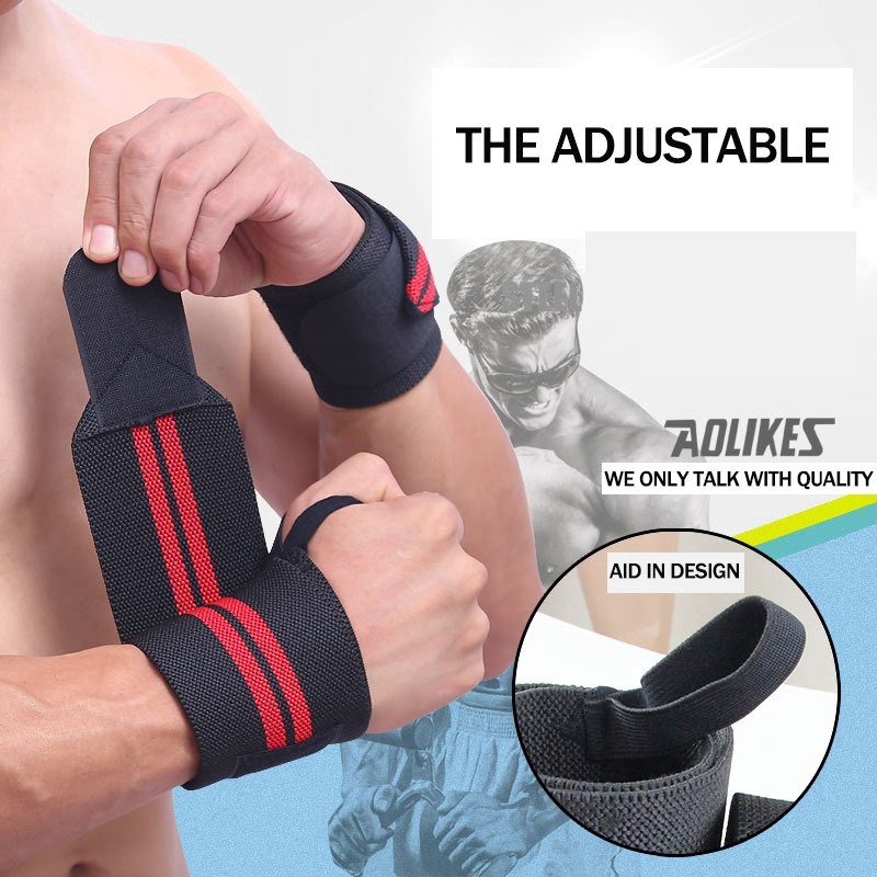 Fitness Wrist Support Wristband Gym Weight Lifting Wraps Bandage Sports ...