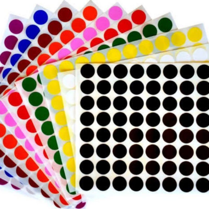 19 mm Round dot circle stickers 8 sheets per pack for polco deco and ...