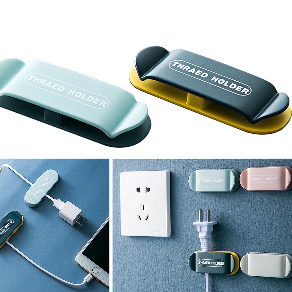 Strong Adhesive Wire Plug Thread Holder Cable Organizer USB Cord ...