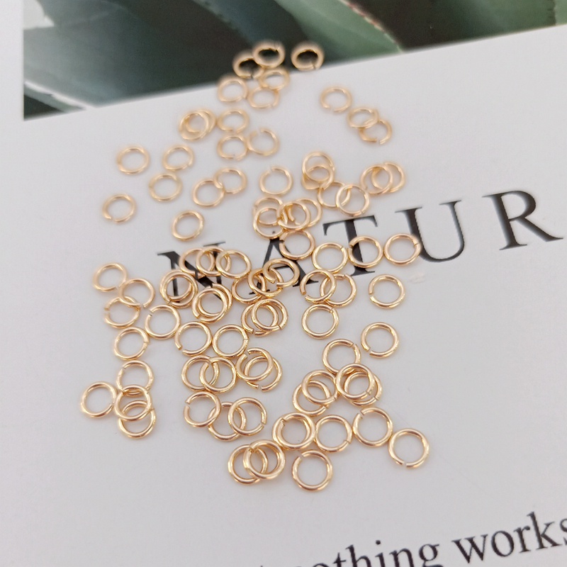 14K Covered Gold Color-Preserving Open Small Circle Necklace Bracelet ...