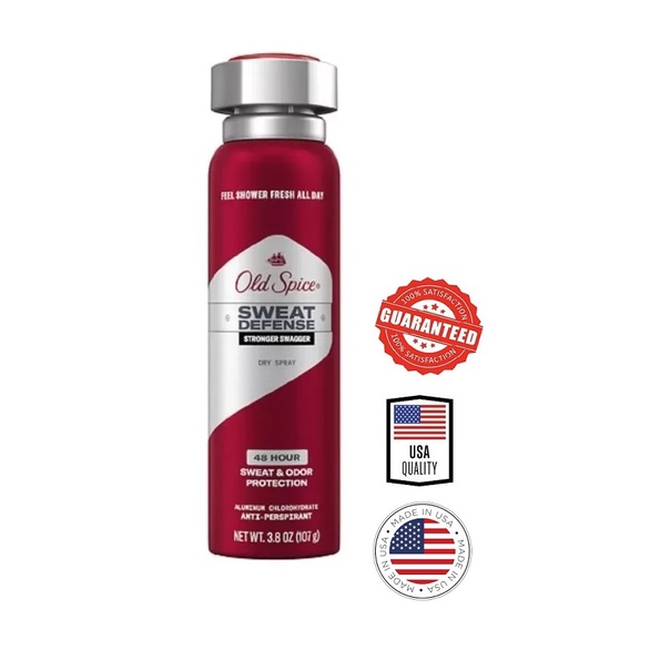 Old Spice Sweat Defense Stronger Swagger Dry Spray Antiperspirant and ...