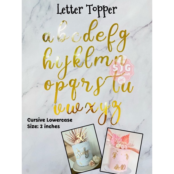 10 pcs lowercase acrylic letter topper alphabet topper birthday cake ...