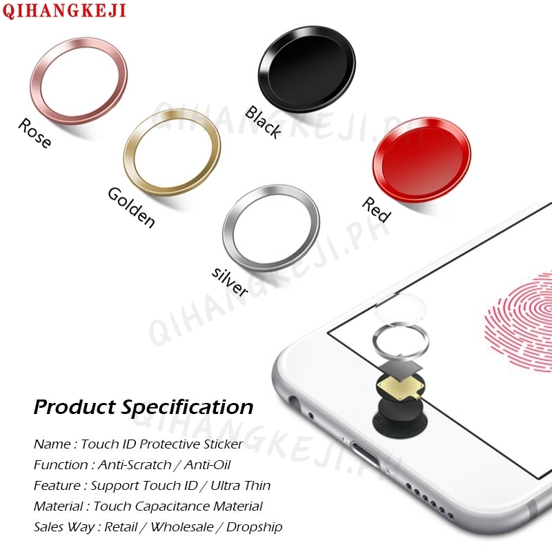 Universal Home Button Sticker For iPhone 8 7 6 6s Plus 5 5s 4 4S ...