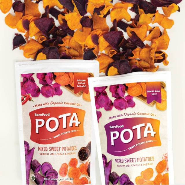 Pota - Mixed Sweet Potato Chips Himalayan Pink Salt / Chips Brown Sugar ...